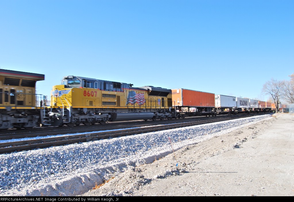 UP 8607 is one of the newest SD70ACes I have got yet